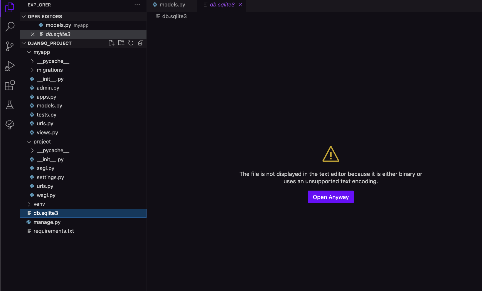 Exploring SQLite databases with Django — codemahal